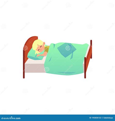 Le Personnage De Dessin Animé Mignon Denfant Endormi Dans L