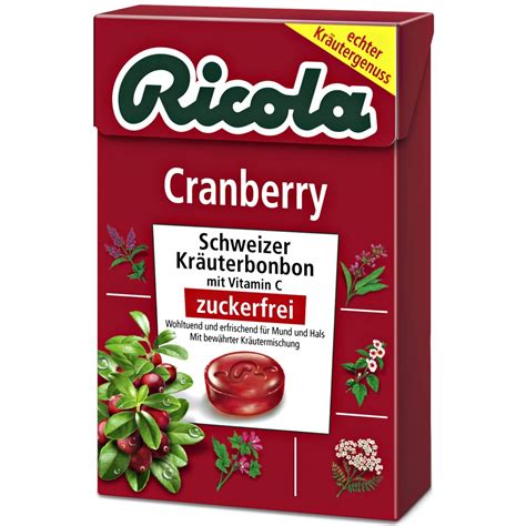 Ricola Cranberry zuckerfrei Box | Online kaufen im World of Sweets Shop