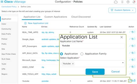 Sd Wan Application Aware Routingの基本設定と状態確認方法 Cisco Community