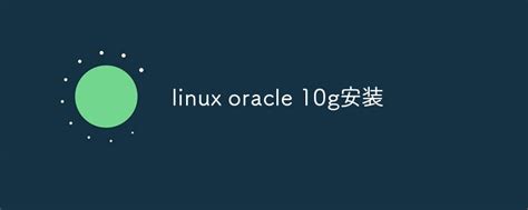 how to install oracle 10g on linux server oracle php cn