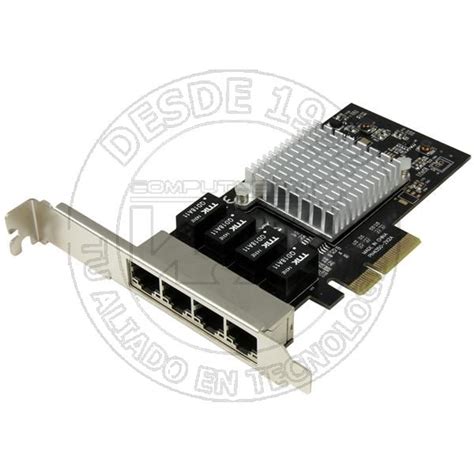 Wei Chile S A Tarjeta De Red Pci Express Ethernet Gigabit Con 4 Puertos Rj45 Chipset