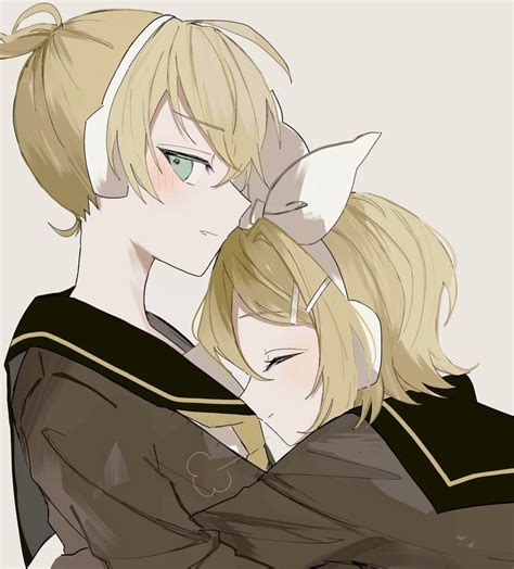Kagamine Rin And Kagamine Len Vocaloid Drawn By Maca Danbooru