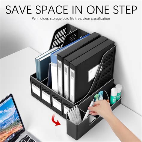 4 Column File Data Storage Rack Pp Material Multi Functional Books