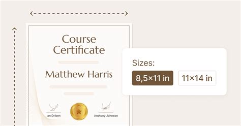 What Is The Ideal Certificate Size