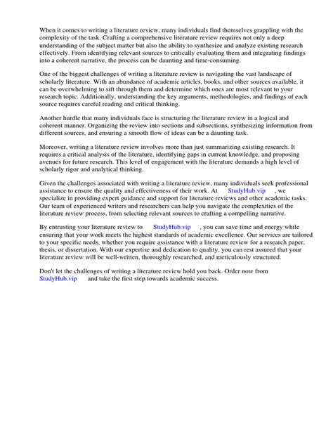 Literature Review Report Structure Pdf Methodology Literature Review