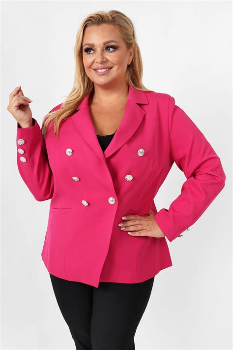 Żakiet wizytowy fuksja SALMA plus size Balza