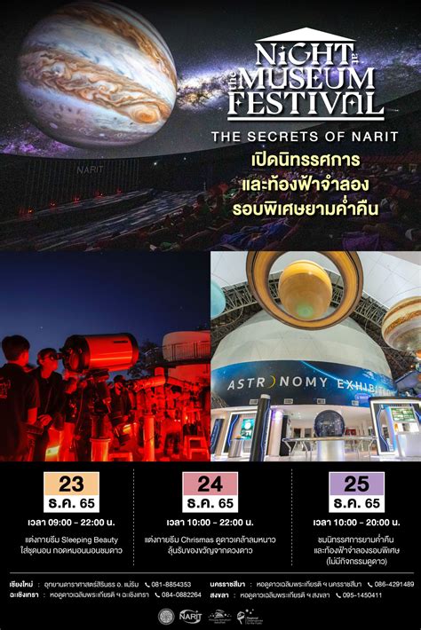 23 25 ธ ค นี้ สดร ชวนเปิดประสบการณ์ Night At The Museum Reporternews5