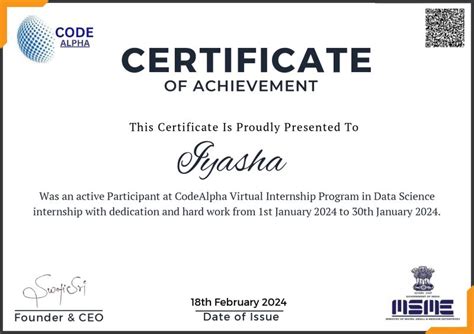 Iyasha Goyal On Linkedin Datascience Codealphainternship