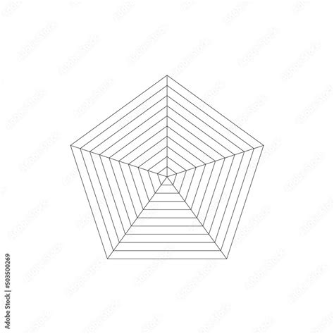 Vetor De シンプルでおしゃれな基本の五角形のレーダーチャート 10段階5項目 Do Stock Adobe Stock