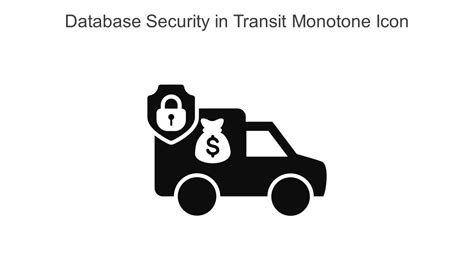 Database Security In Transit Monotone Icon In Powerpoint Pptx Png And Editable Eps Format Ppt