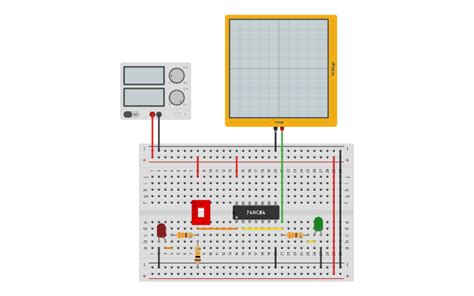 Circuit Design Compuerta Not Tinkercad