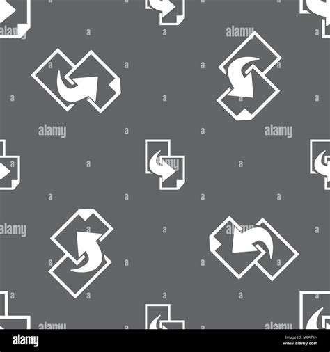 Copy File Sign Icon Duplicate Document Symbol Seamless Pattern On A Gray Background Vector