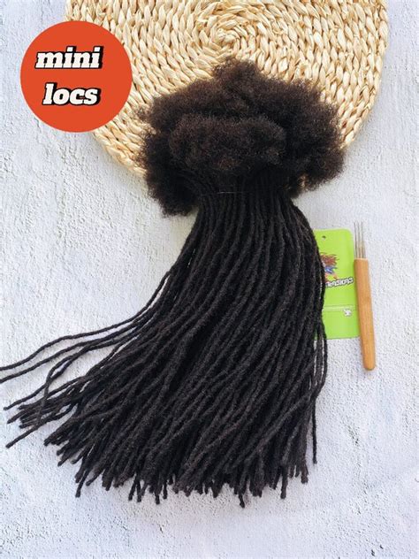 Handmade 100 Human Hair Natural Black Mirco Loc Extensions
