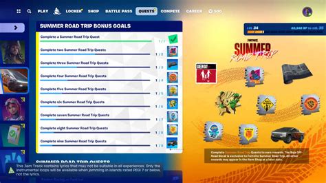 All Fortnite Summer Road Trip Quests And Rewards VideoGamer