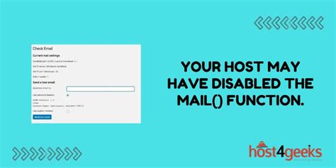 How To Solve The Email Could Not Be Sent Possible Reason Your Host