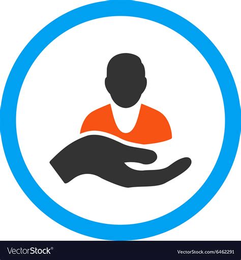 Patient Assistance Rounded Icon Royalty Free Vector Image