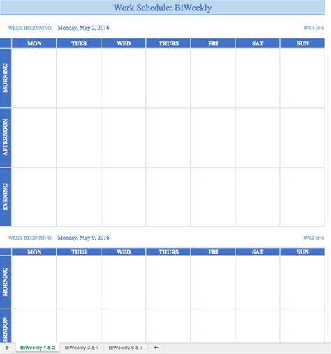 Yearly Schedule Template Excel Printable Schedule Template