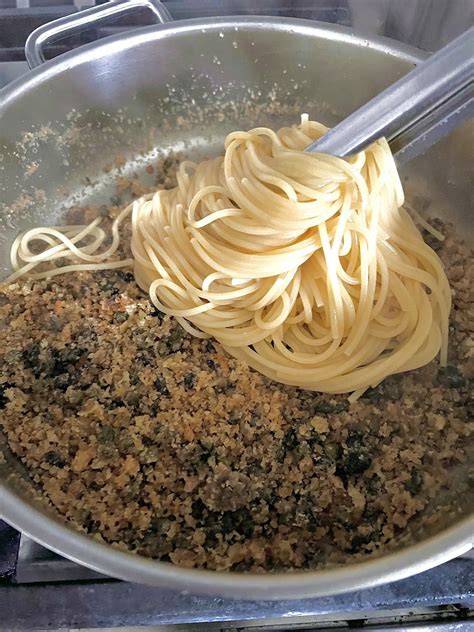 St Josephs Pasta ~ Spaghetti With Anchovies And Breadcrumbs