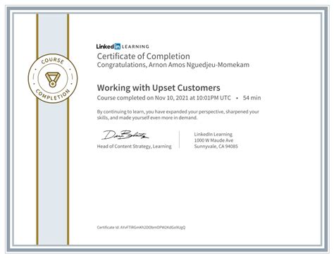 arnon amos nguedjeu momekam on linkedin certificate of completion
