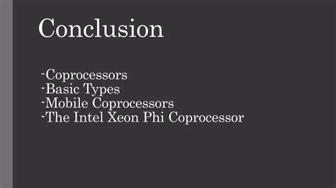 Applications Of Various Latest Coprocessors Ppt