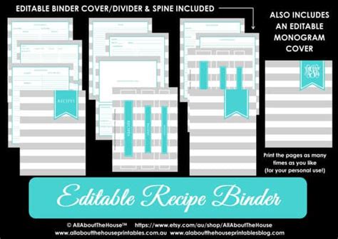How To Organize Recipes Plus A FREE Printable Recipe Binder All About Planners