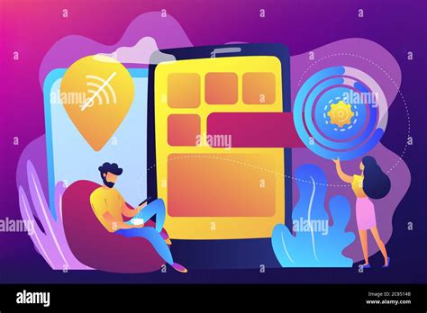 Progressive Web App Concept Vector Illustration Stock Vector Image
