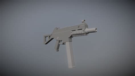 Low Poly Ump D Model By Ziad Haitham Ziadhaitham Daa Sketchfab