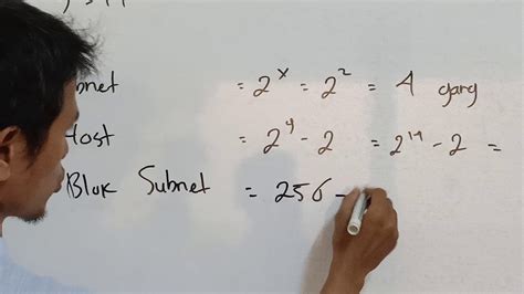 cara menghitung subnetting kelas b 18 untuk pemula youtube