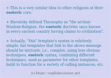 Esoteric Example Sentences Englishteststore Blog