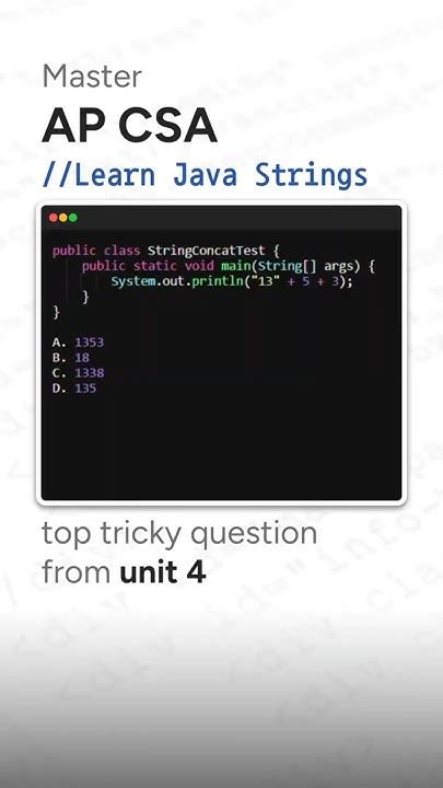 Ap Csa Practice Understand String Concatenation In Java 💻 Youtube