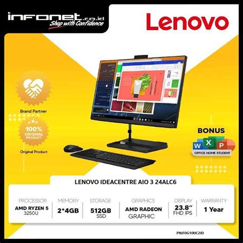 Jual Lenovo Ideacentre Aio Alc Ryzen U Gb Gb Ssd Integrated Fhd Ips Touch
