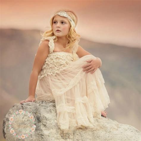 Flower Girl Dress Rustic Flower Girl Dress Vintage Flower Girl Dress