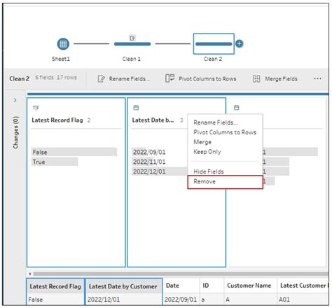 how to output data according to the latest date using tableau prep builder tableau software