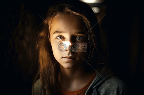 渴望光的女孩肖像图高清图片下载 正版图片600133018 摄图网