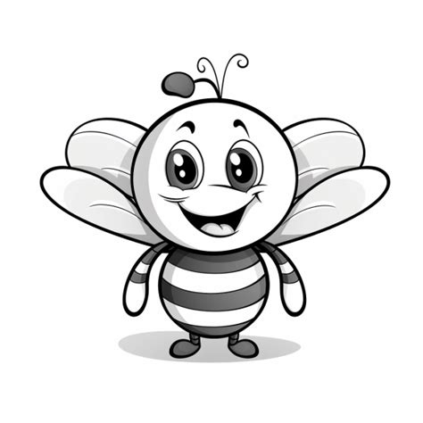 דבורה מצוירת לצביעה מגוון ציורים להדפסה חינם פרשת יהדות