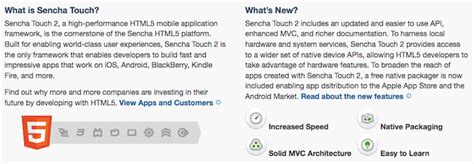Sencha Tend La Plate Forme Html Avec Le Lancement De Sencha Touch