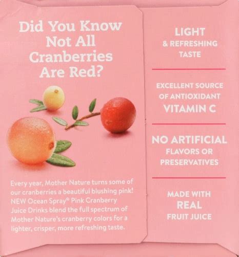 Ocean Spray Pink Cranberry Juice Cocktail 6 Cans 6 Cans 55 Fl Oz