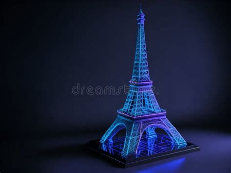 Epic 3d Model Of Eiffel Tower With Global Illumination Stock Illustration Illustration Of