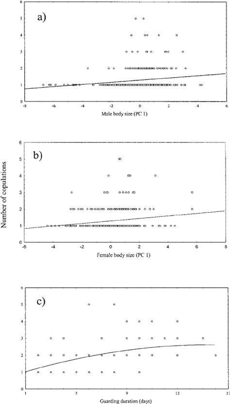 Relationship Between A Male Body Size B Female Body Size And C Download Scientific