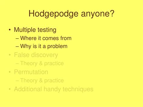 Ppt Multiple Testing Permutation False Discovery Powerpoint