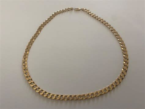 14k Mens Necklace Chain Italy Cuban Link 23 Inch Re Gem
