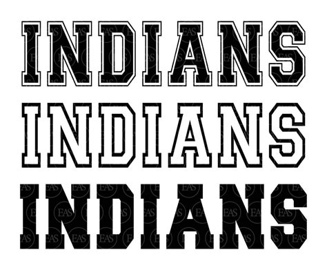 Indians Svg Indians Varsity Font Go Indians Svg Indians Jersey
