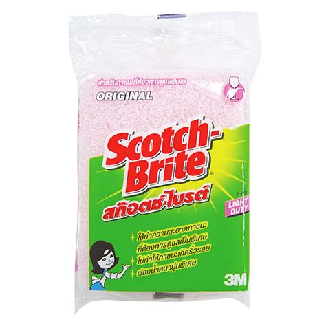 สก๊อตช์ ไบรต์ 3m ฟองน้ำใยขัด สีชมพู Big C Online
