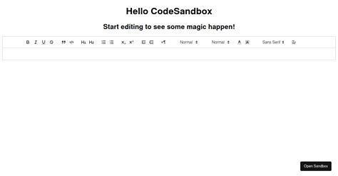 Quill Table Examples CodeSandbox