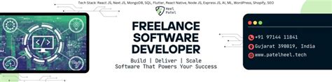 Heel Patel Freelance Full Stack Developer Experienced In Reactjs
