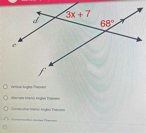 Vertical Angles Theorem Alternate Interior Angles Theorem Consecutive