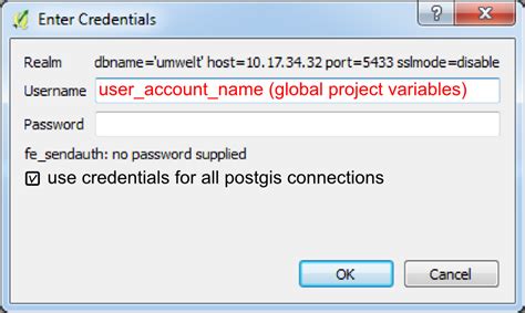 Qgisからのpostgis認証プロセスを簡素化