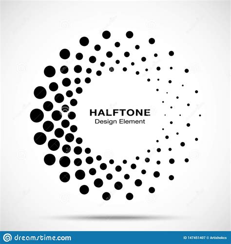 Dotted Frame Background For Text Of Uniformly Decreasing Circles