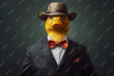 Premium Photo Dapper Duck In Business Attire Illustration Asset For