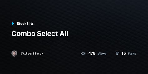 Combo Select All StackBlitz